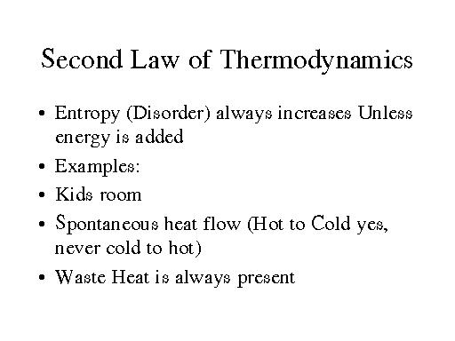 Second Law Of Thermodynamics For Kids