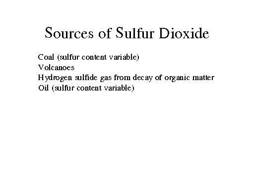 Sulfur Oxide