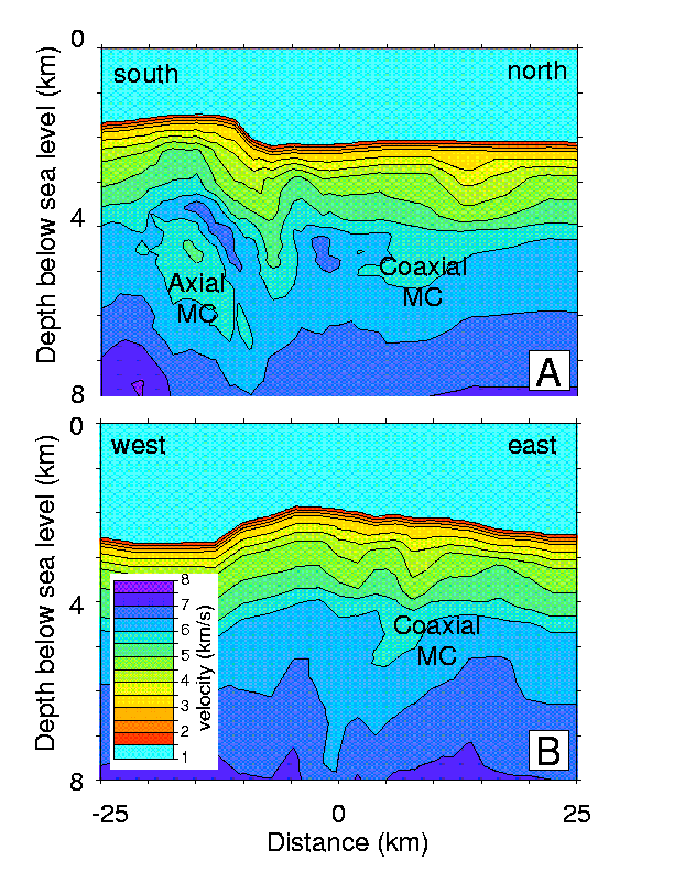 Shallow crustal magma chamber of Coaxial Segment