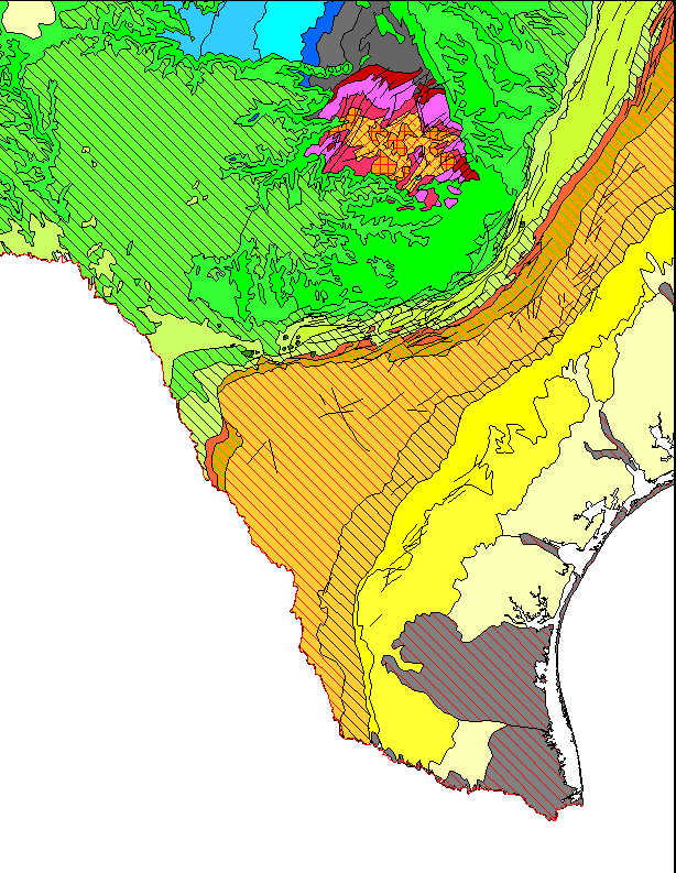 A Simplified Geological Map Of The Southern Part Of