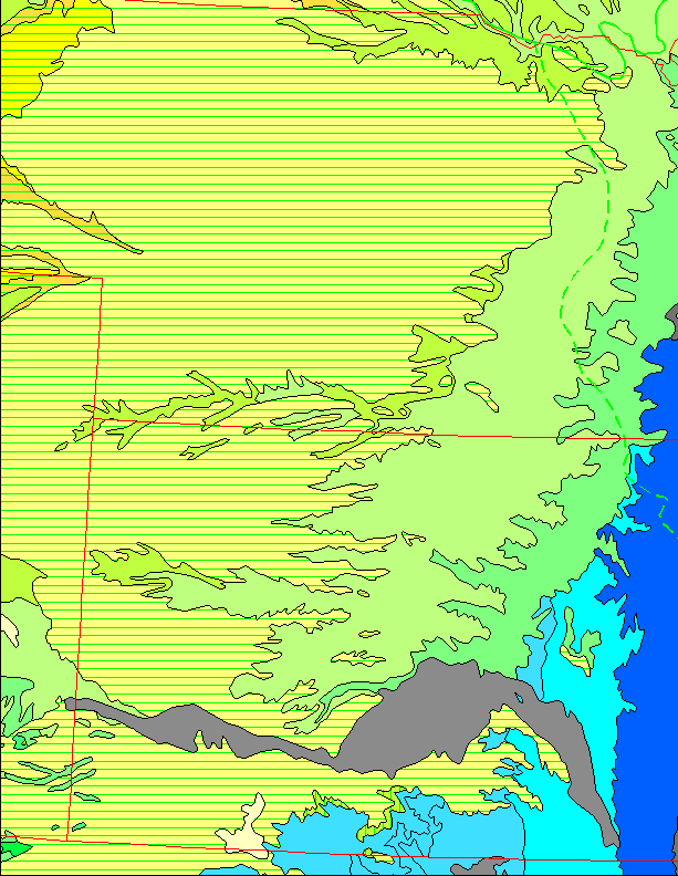 A Simplified Geological Map Of The Southern Part Of
